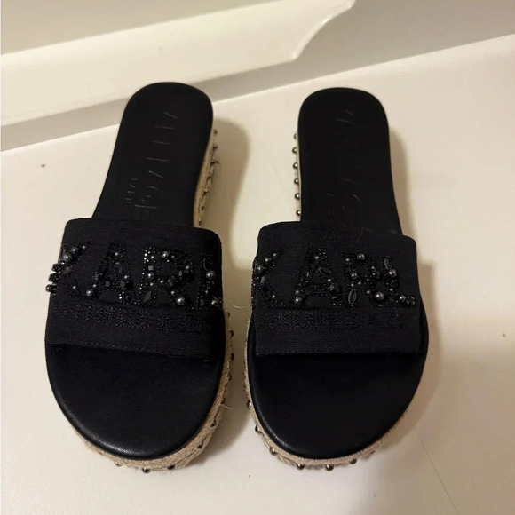 Karl Lagerfeld | Shoes | Karl Lagerfeld Kamara Pearl Platform Sandal In ...